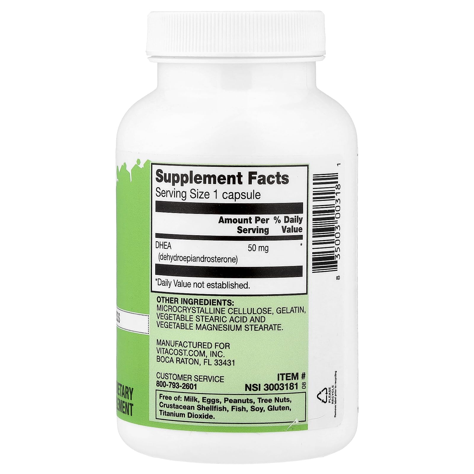 DHEA capsules for energy and vitality support