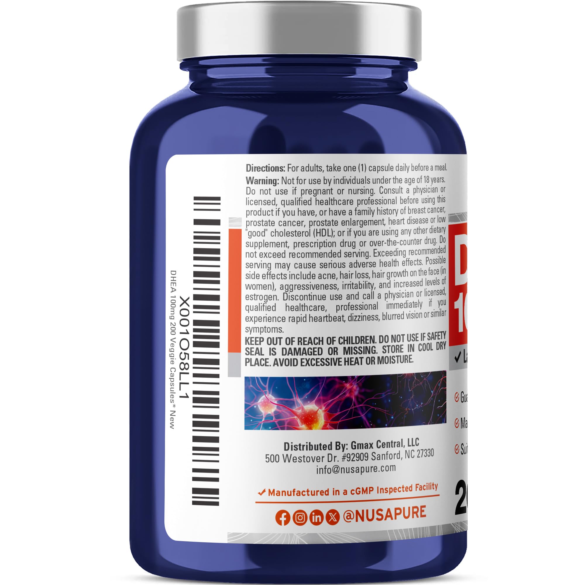 DHEA capsules for hormone support