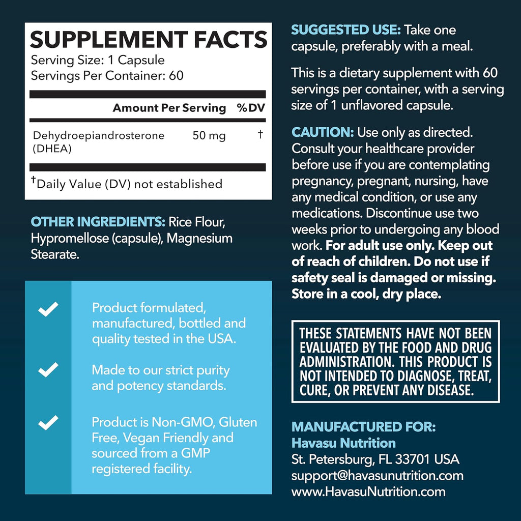 DHEA capsules for men's health