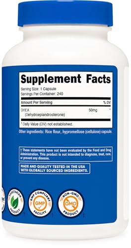 DHEA capsules for overall health