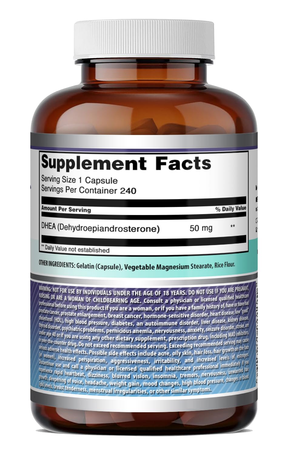 DHEA capsules for overall wellness