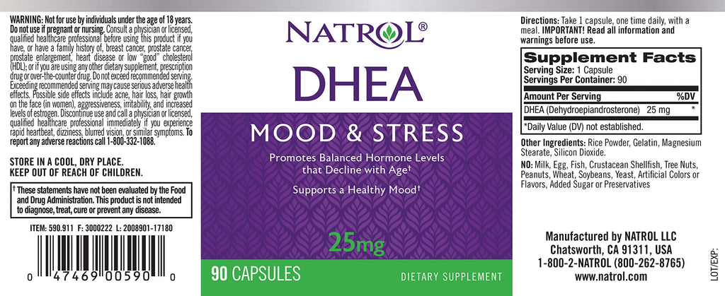 DHEA supplement for overall wellbeing