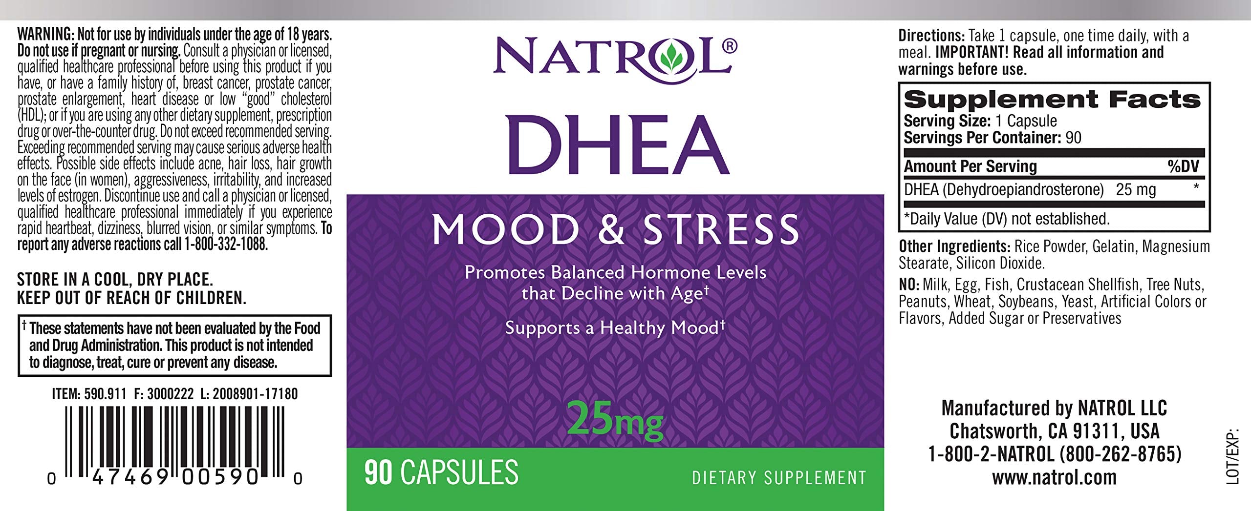 DHEA supplement for overall wellbeing