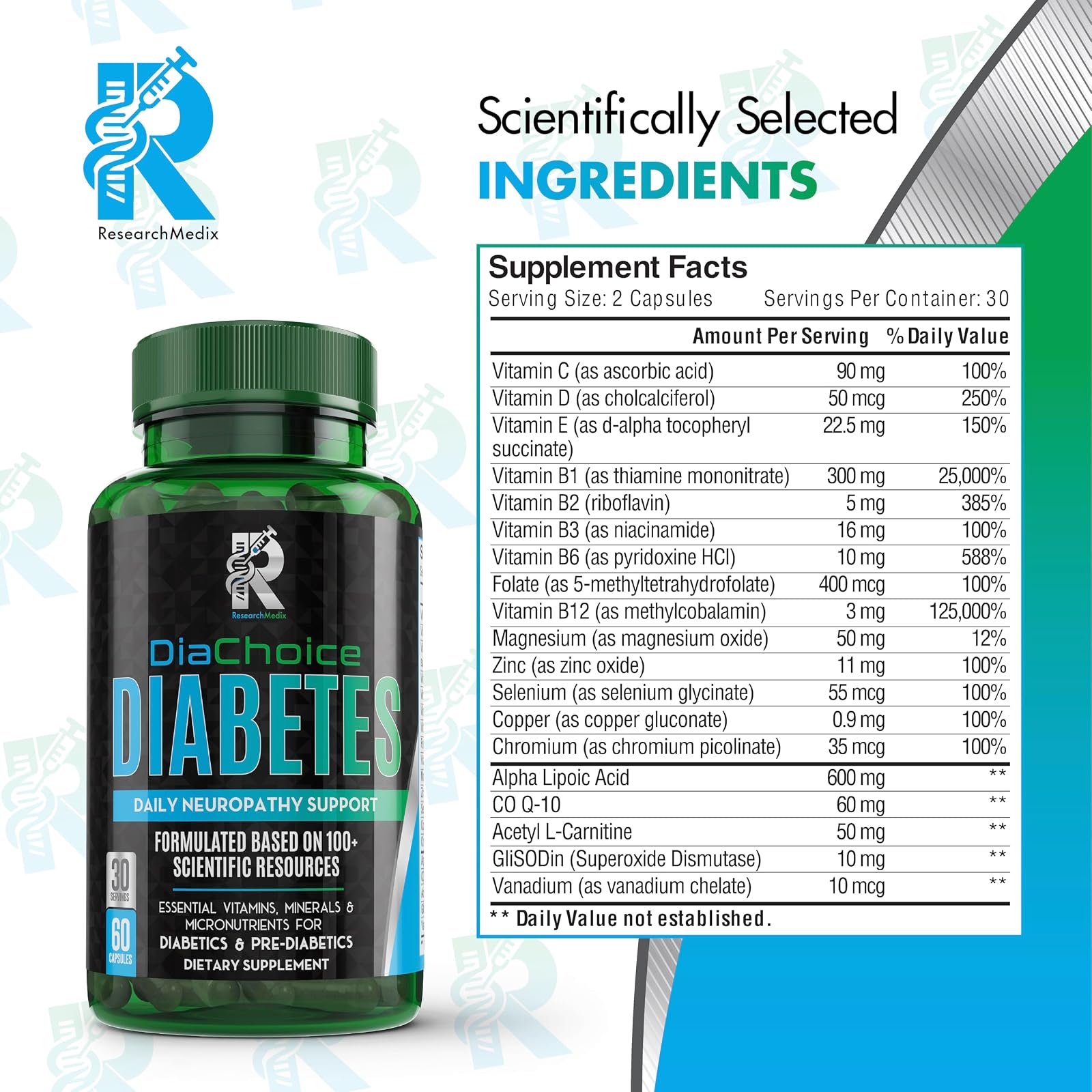 DiaChoice 600 mg capsules for nerve health