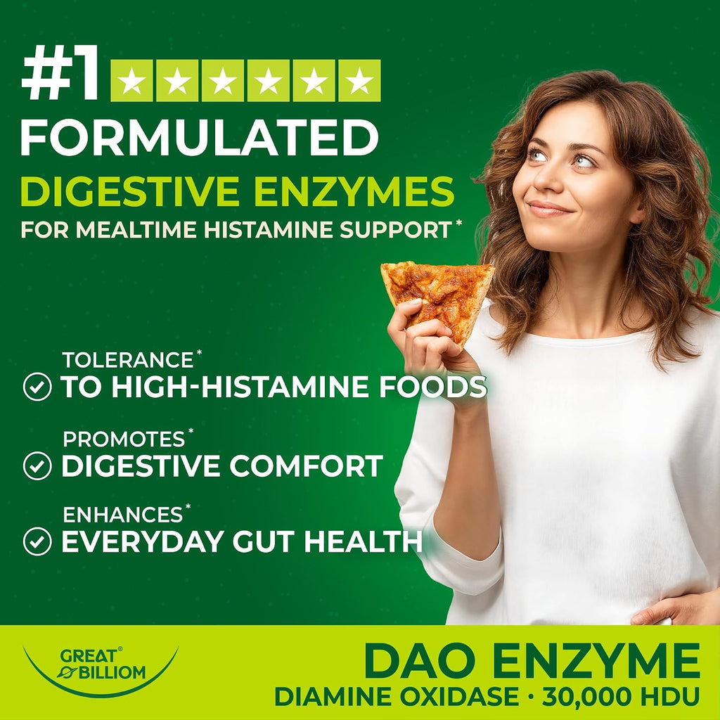 Diamine oxidase capsules for gut health