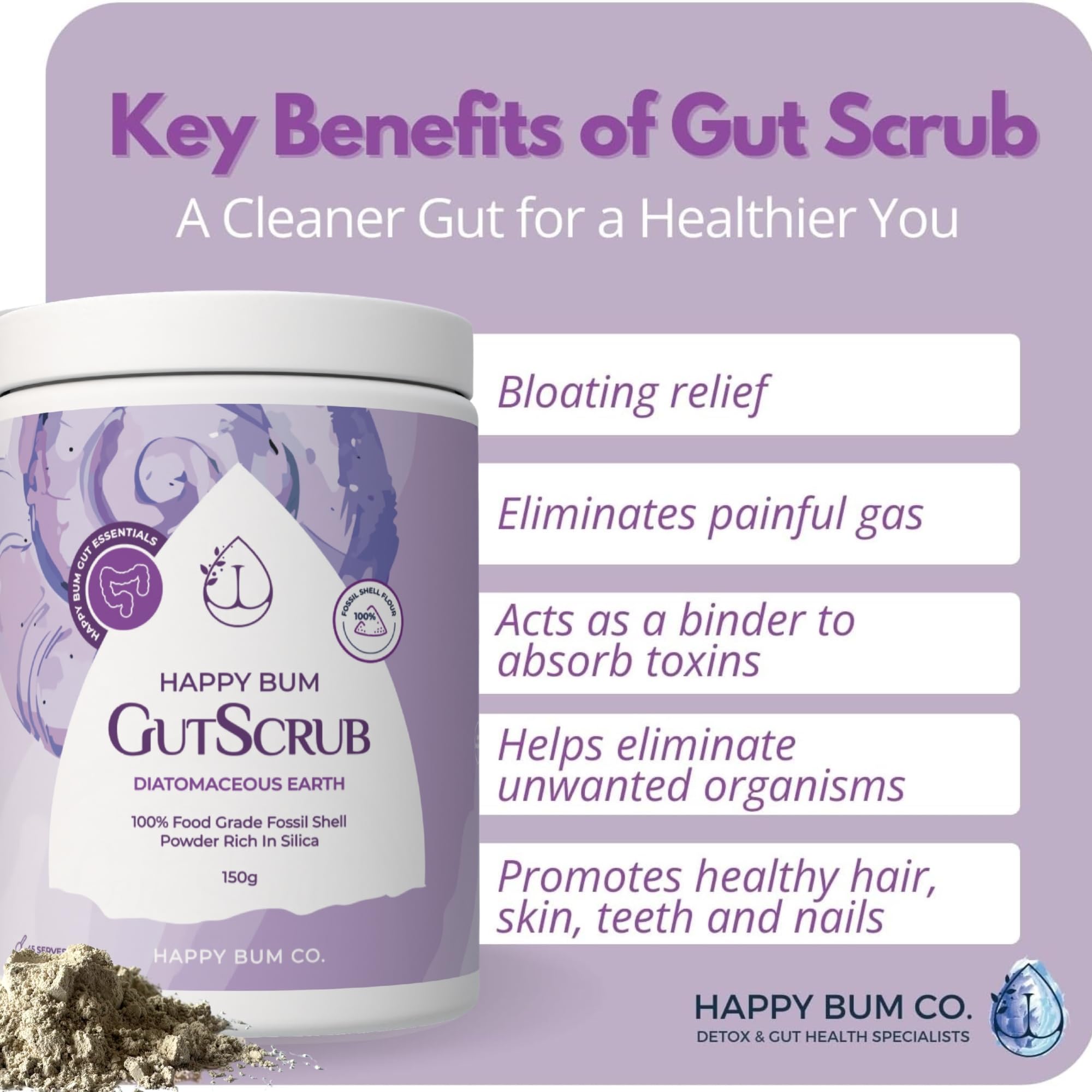 Diatomaceous earth for digestive support