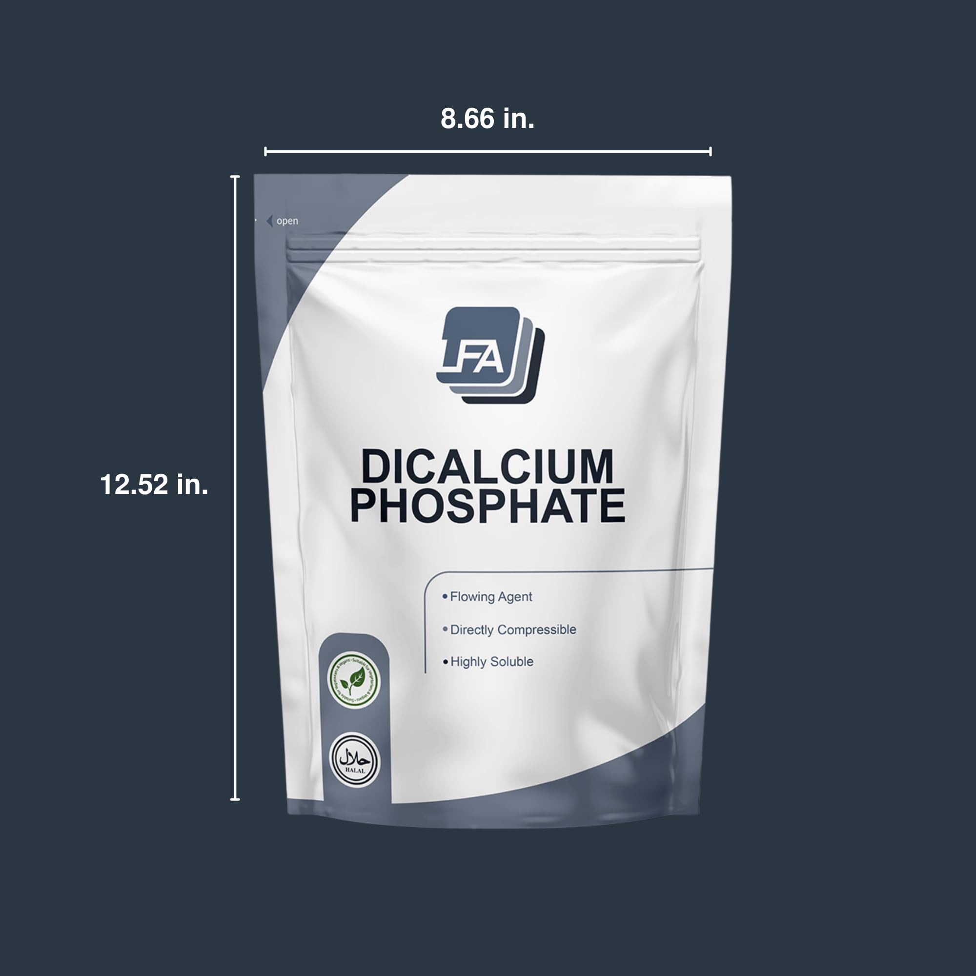 Dicalcium phosphate for improved tablet texture