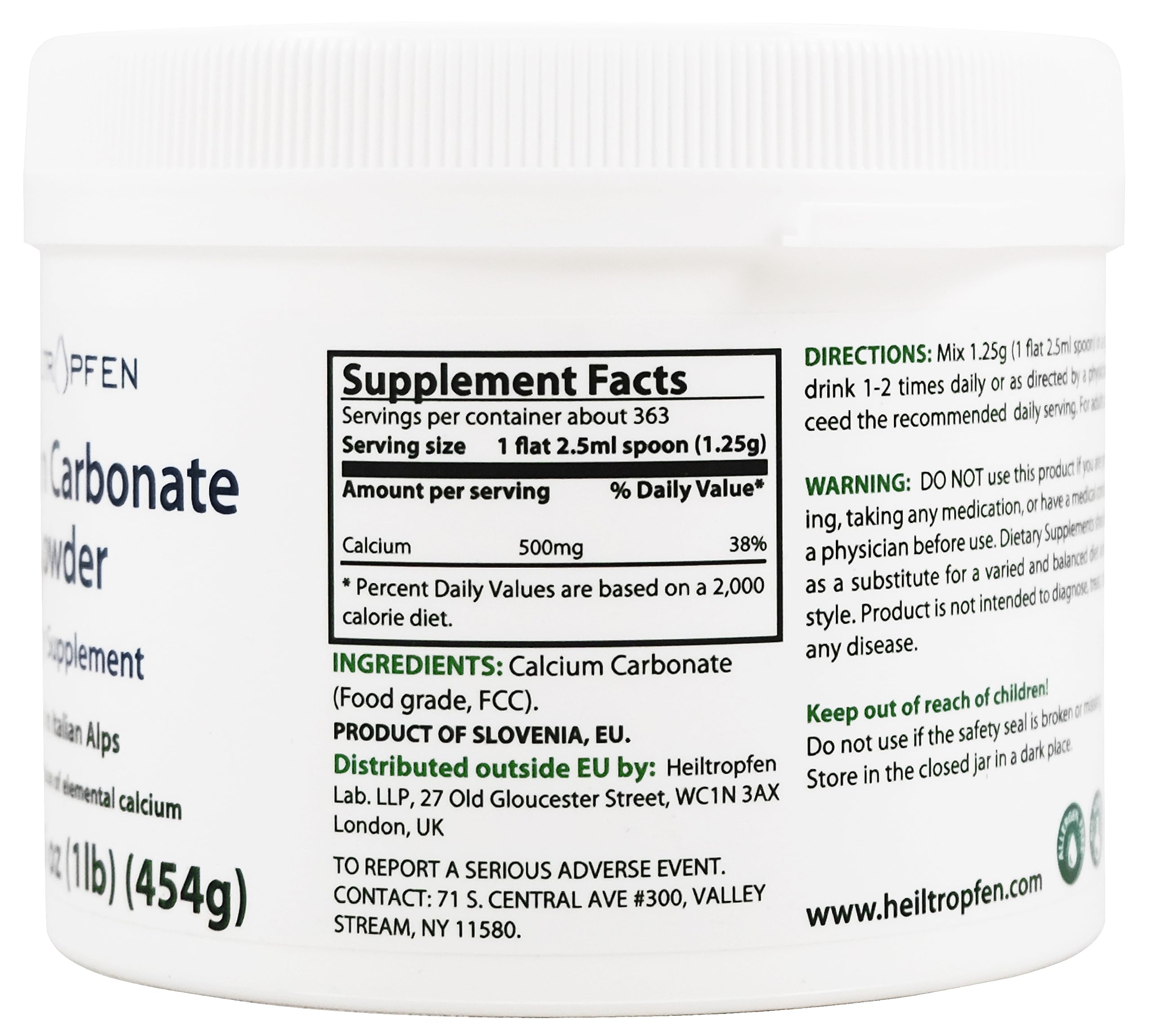 dietary calcium carbonate for wellness