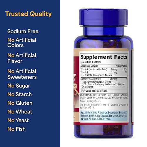 dietary cranberry softgels for wellness