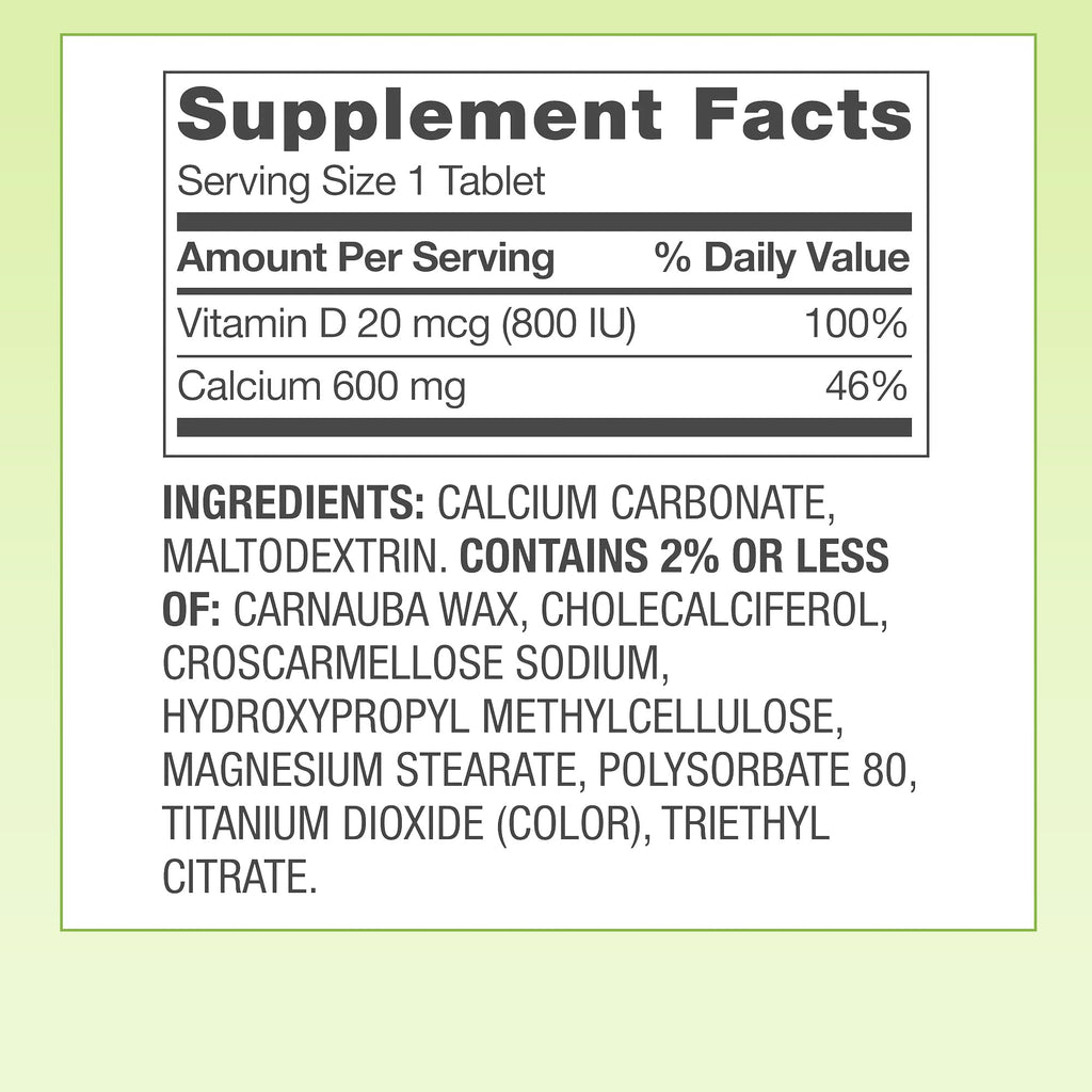 Dietary supplement with calcium and vitamin D