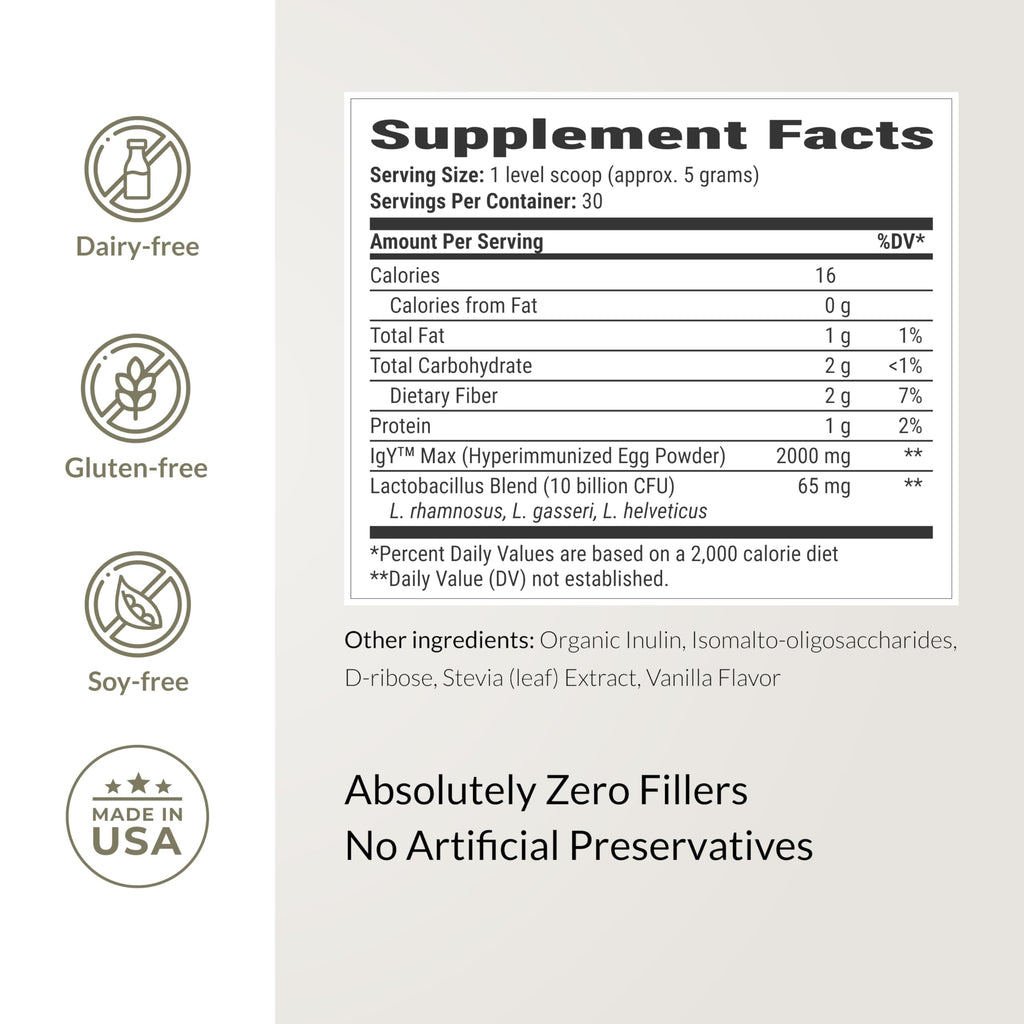 Digestive comfort with probiotic powder