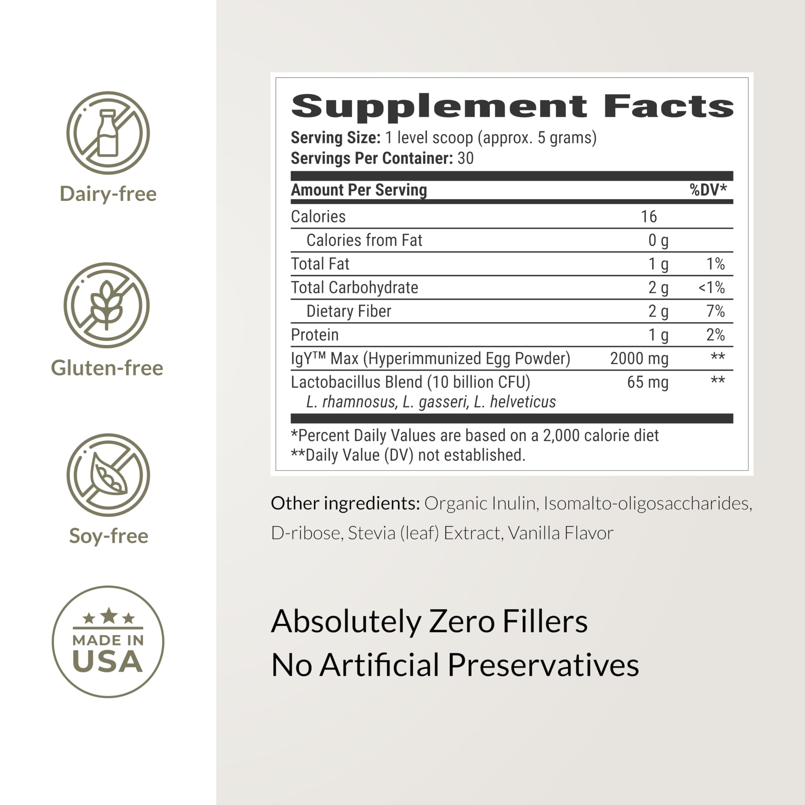 Digestive comfort with probiotic powder