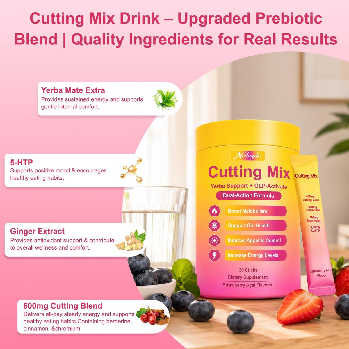 Digestive enzyme drink mix for weight loss