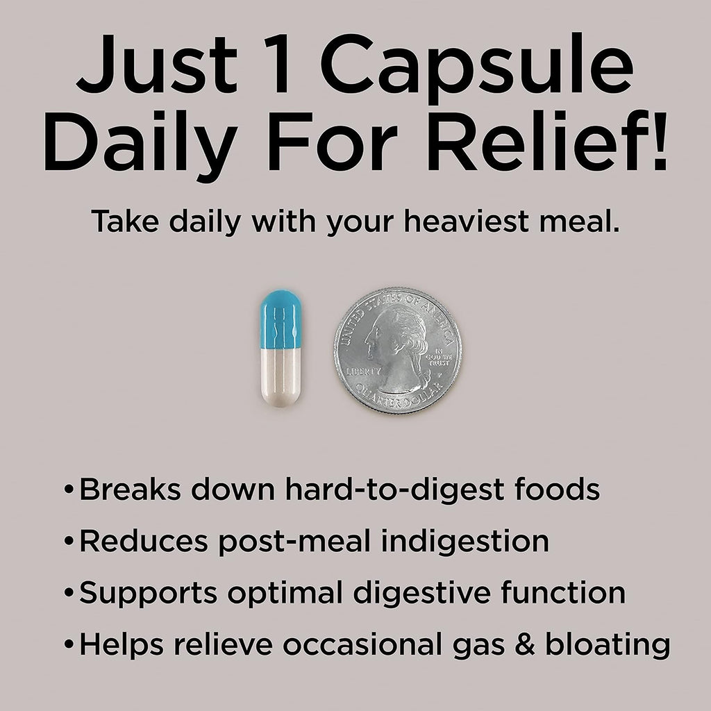 Digestive enzyme supplement for bloating relief