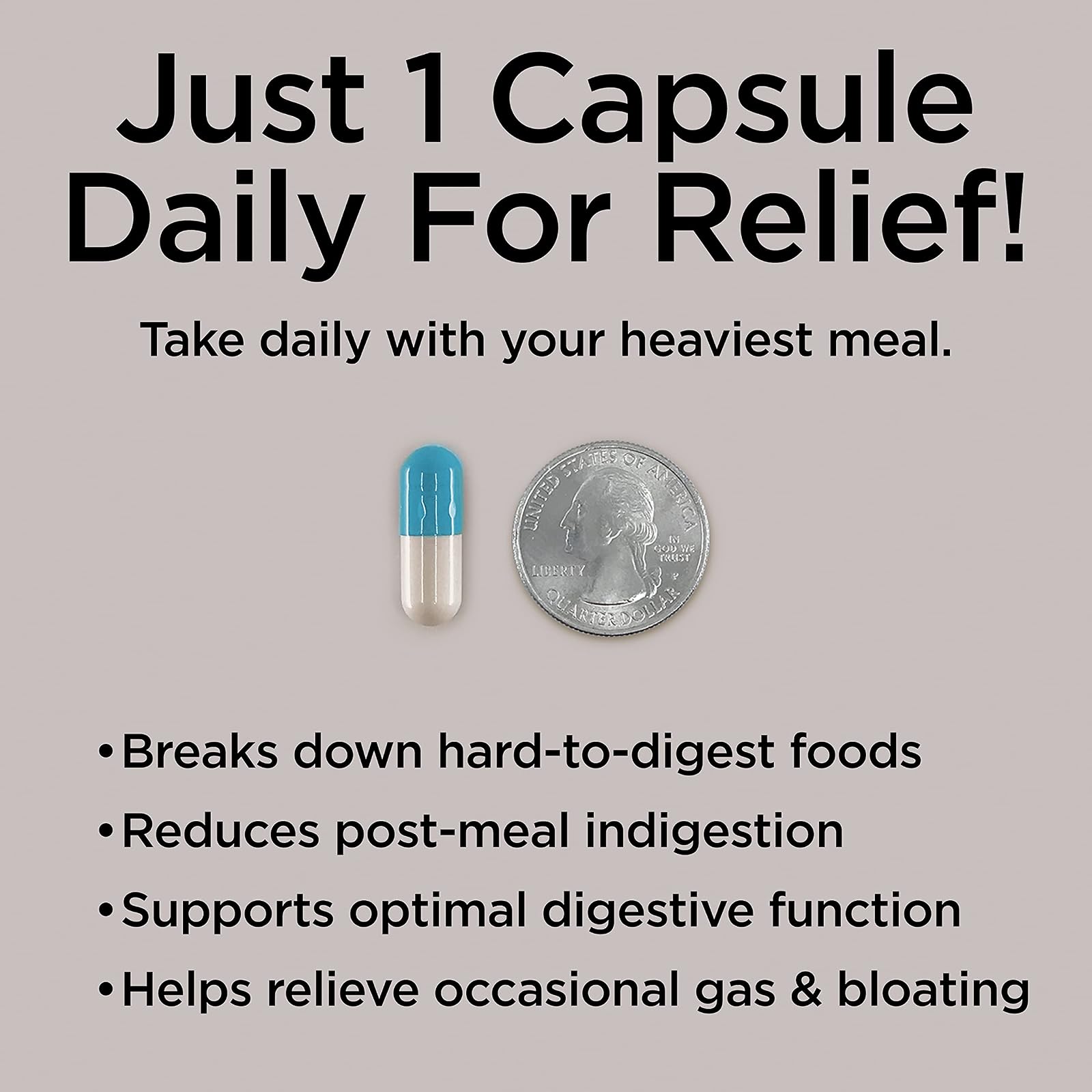 Digestive enzyme supplement for bloating relief