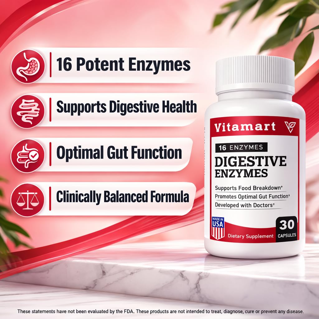Digestive enzymes capsules for bloating relief
