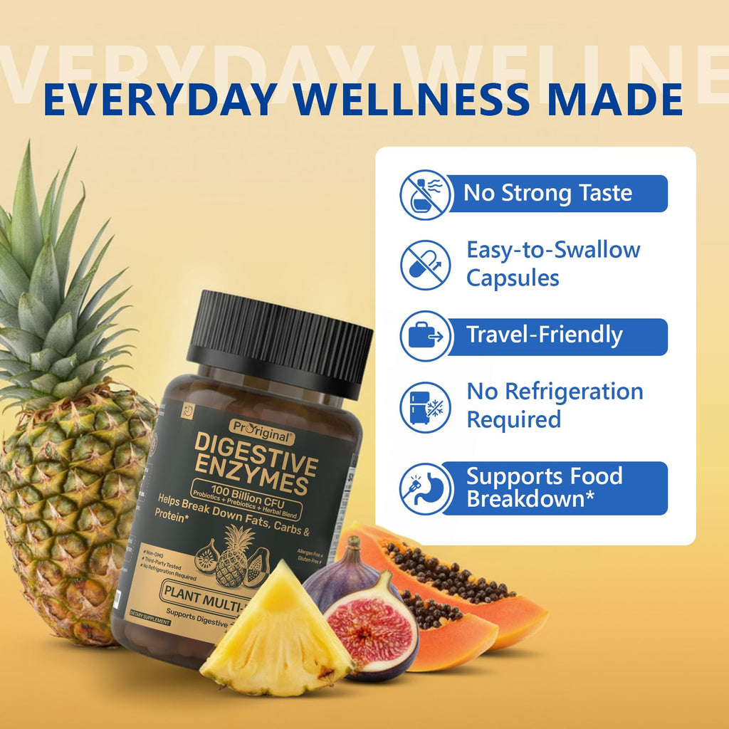 Digestive enzymes for bloating relief