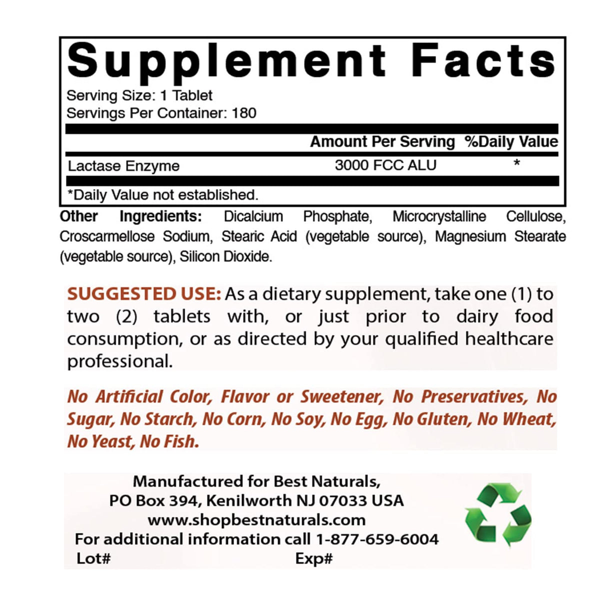 digestive enzymes for lactose intolerance