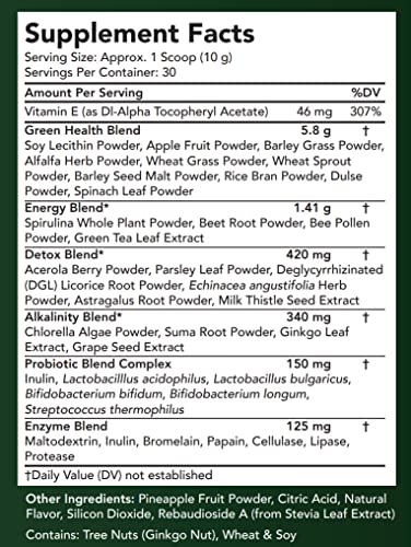 Digestive enzymes in super greens