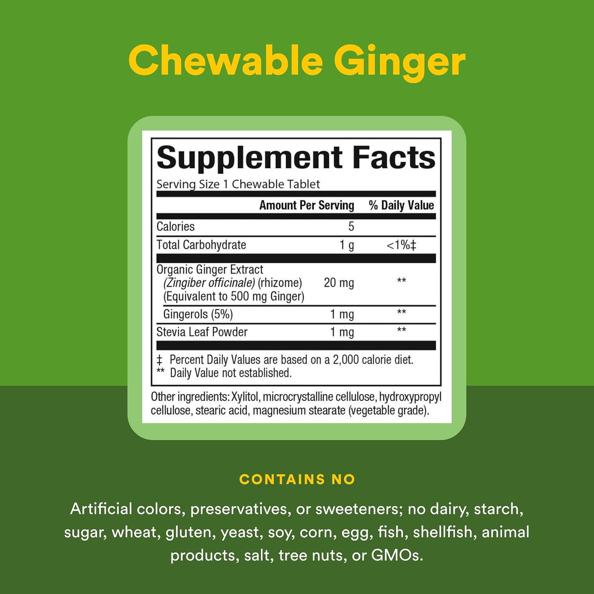 digestive health ginger tablets