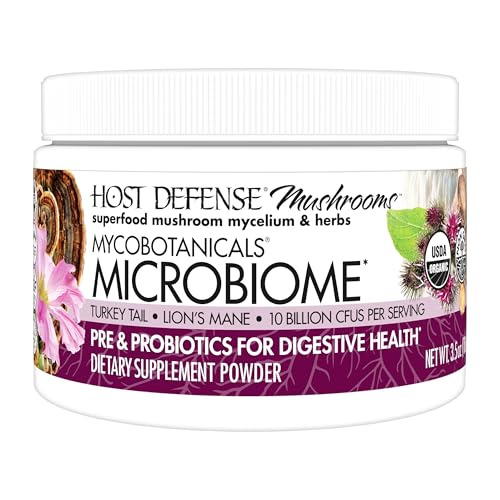 Digestive health mushrooms powder supplement