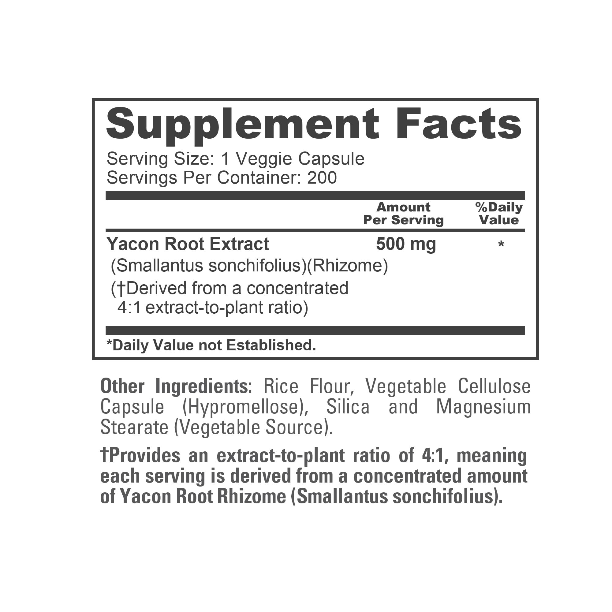Digestive health support from Yacon Root