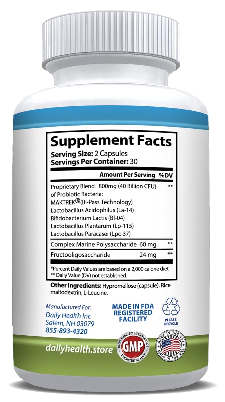 Digestive health support with probiotics