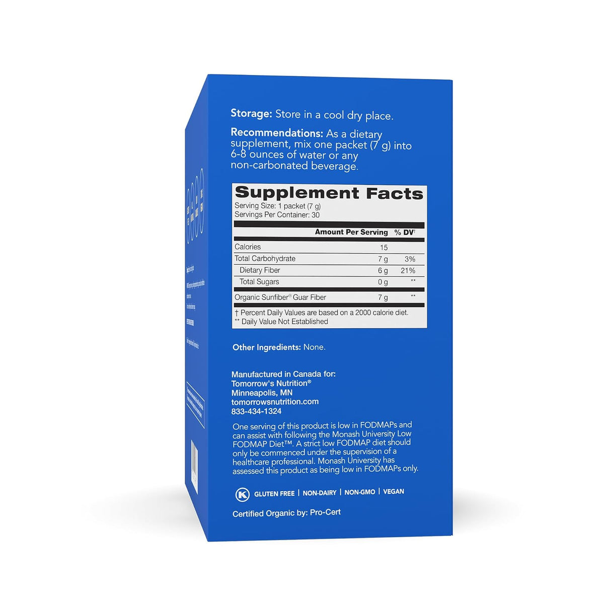 Digestive health support with Sunfiber