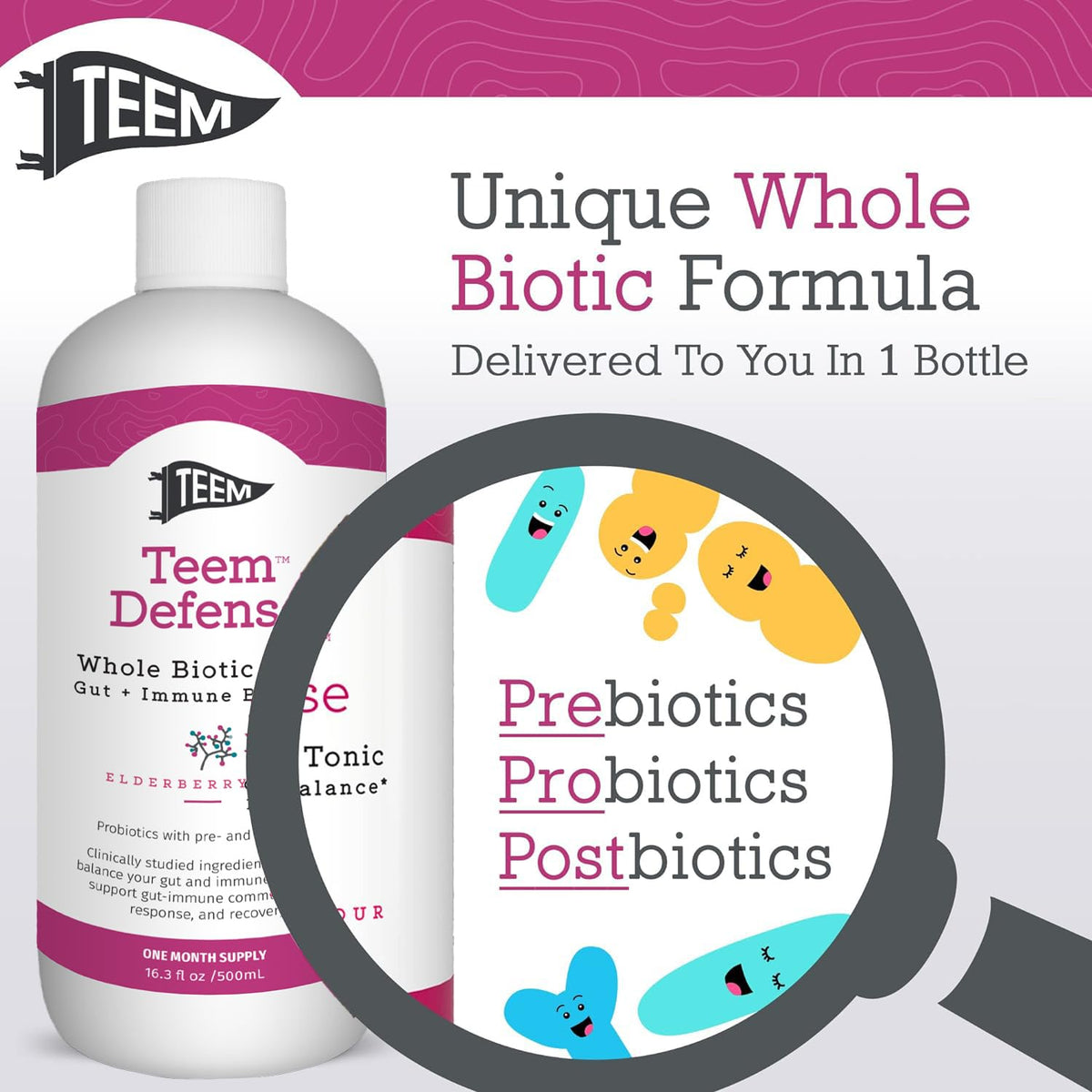 Digestive health support with Teem probiotics