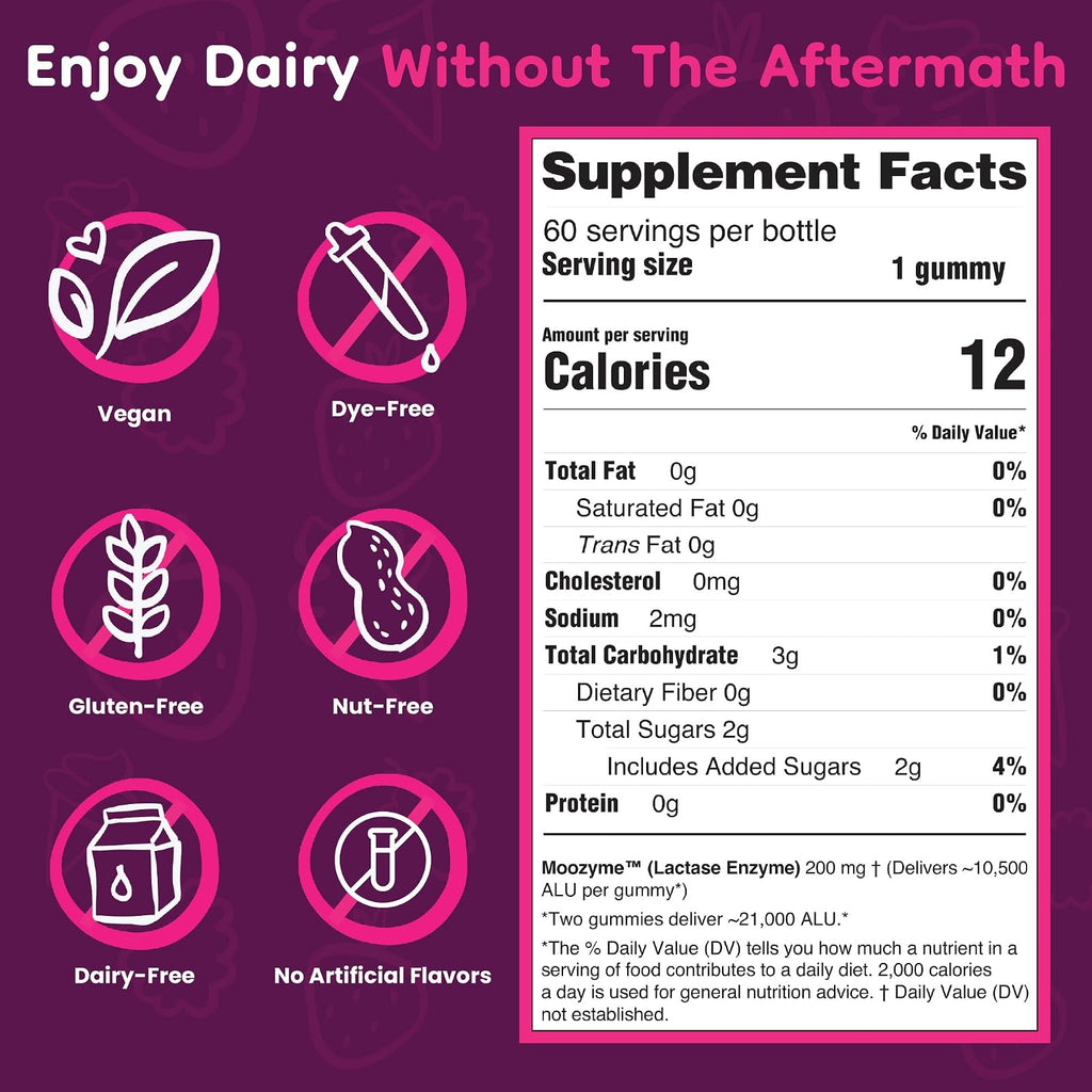 digestive support lactase gummies