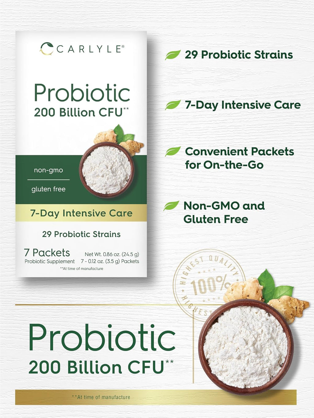 digestive support with Carlyle probiotics