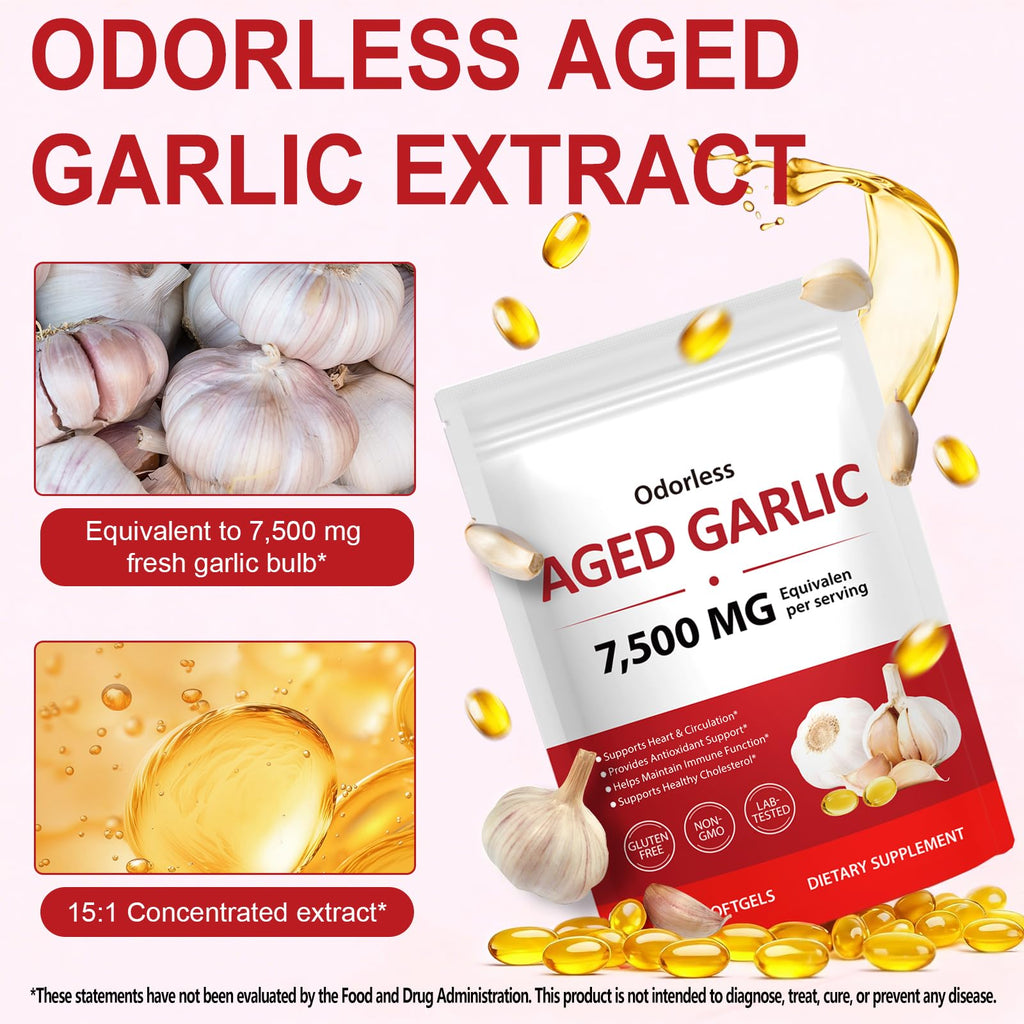 Digestive support with garlic softgels