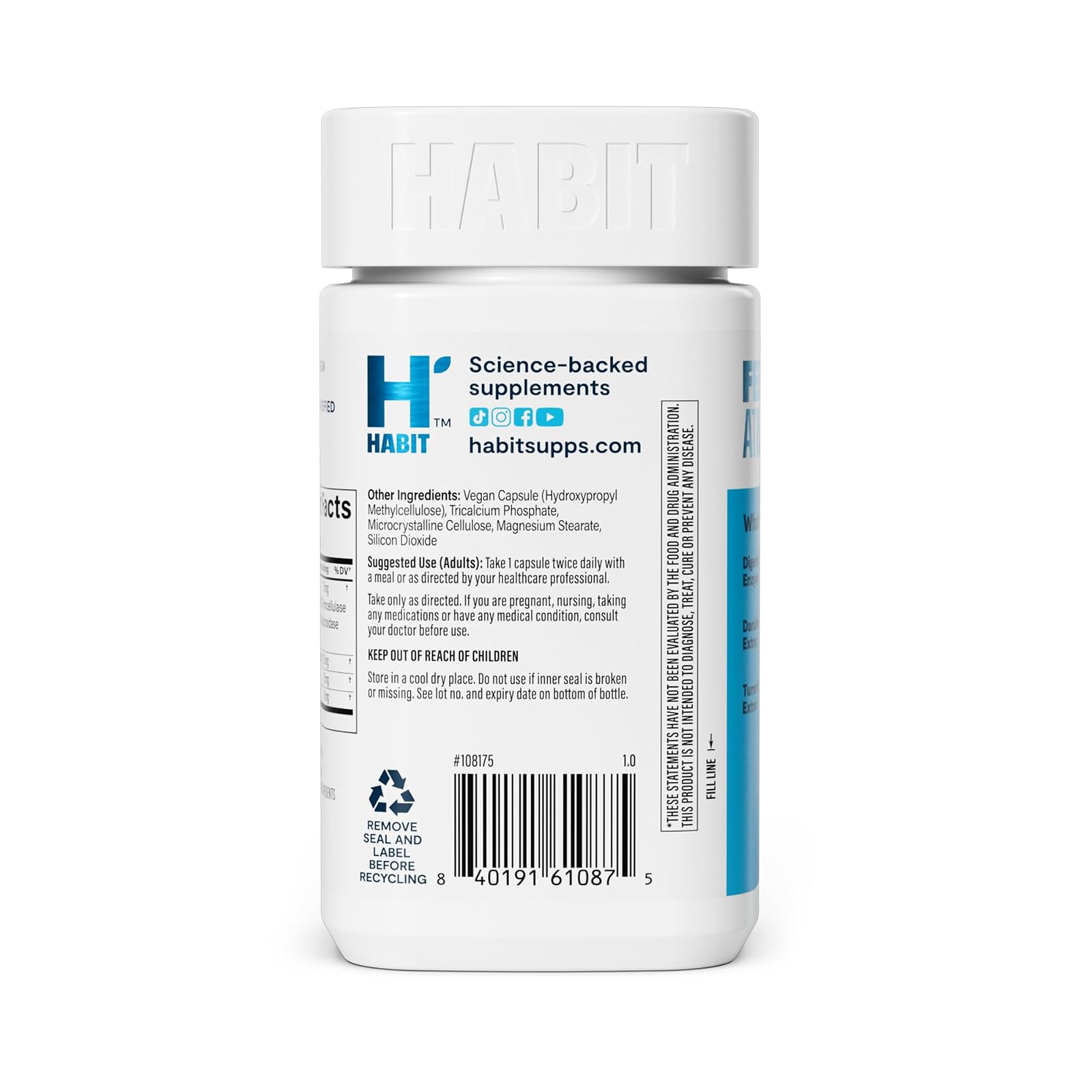 Digestive support with Habit Debloat formula
