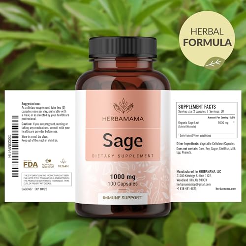 digestive support with sage capsules