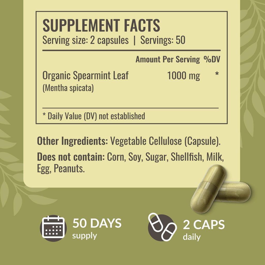 digestive support with spearmint capsules