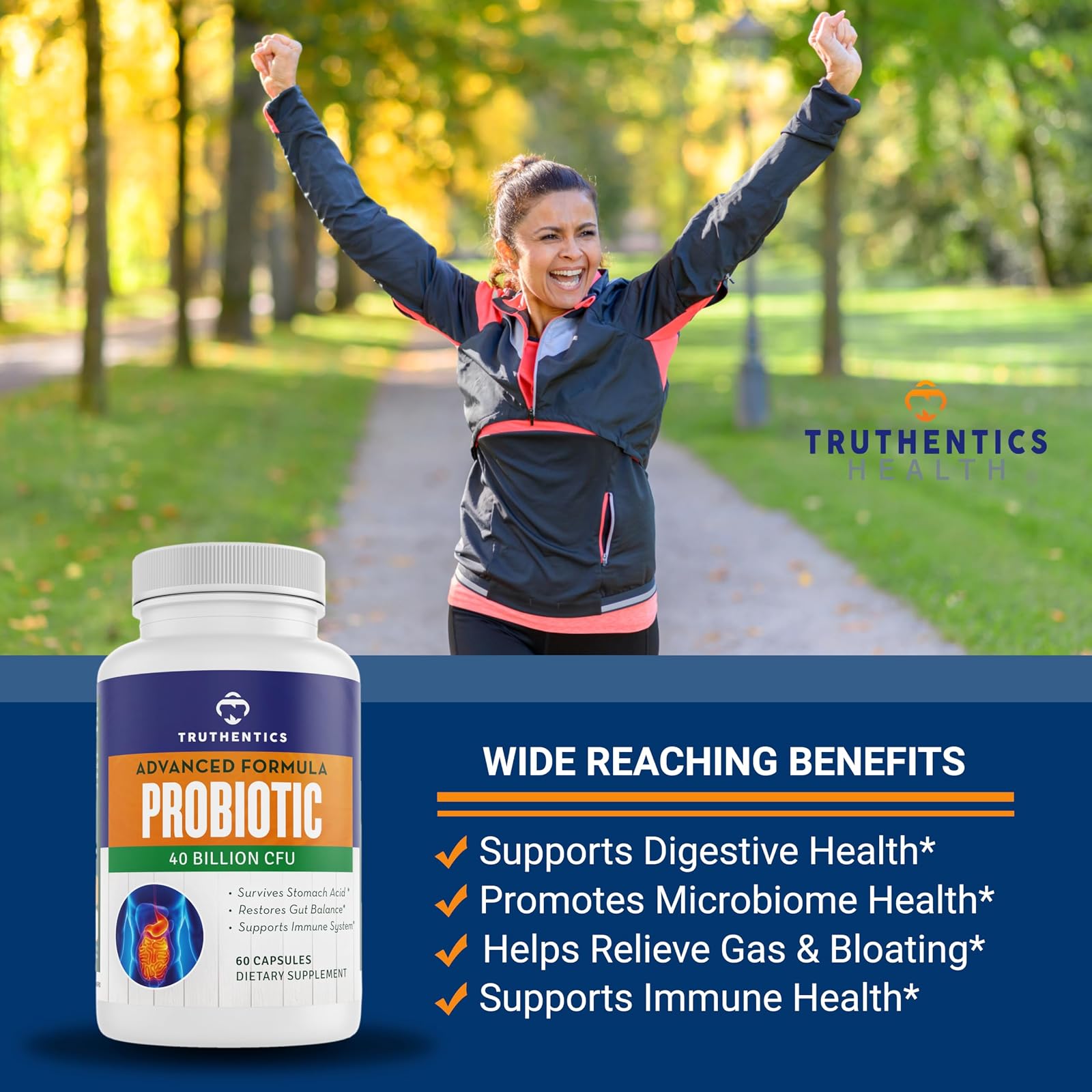 digestive support with TRUTHENTICS probiotics
