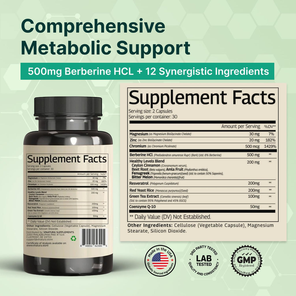 dihydroberberine capsules for metabolism support