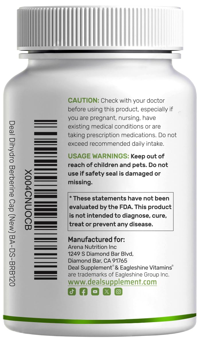 Dihydroberberine for metabolic support
