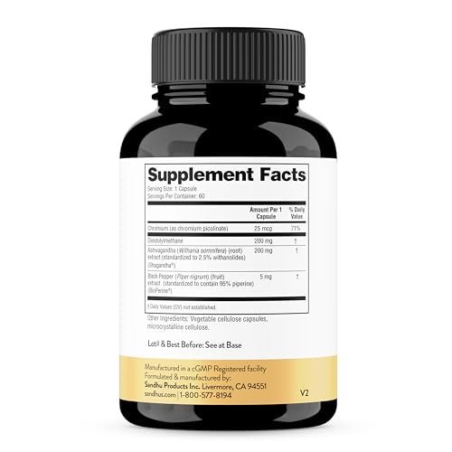 Diindolylmethane with ashwagandha benefits