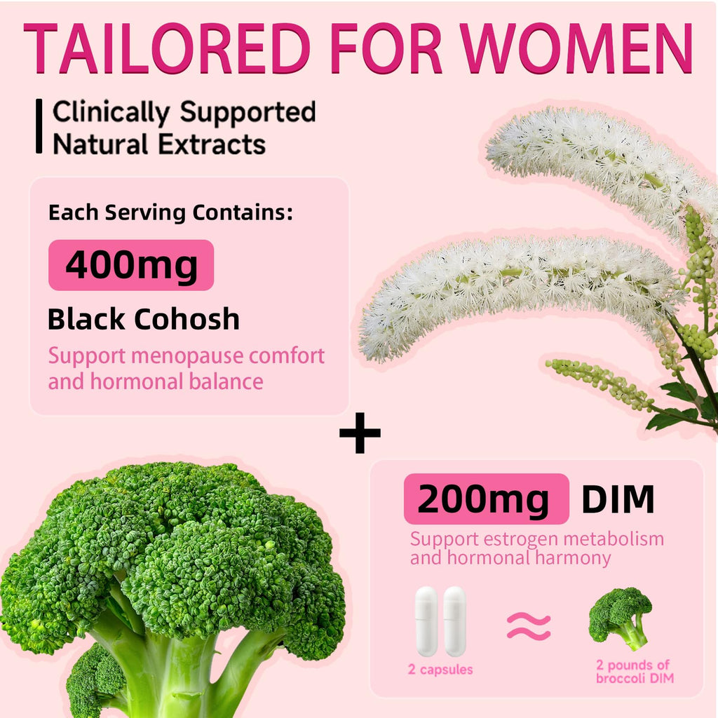 DIM and black cohosh for hormonal balance