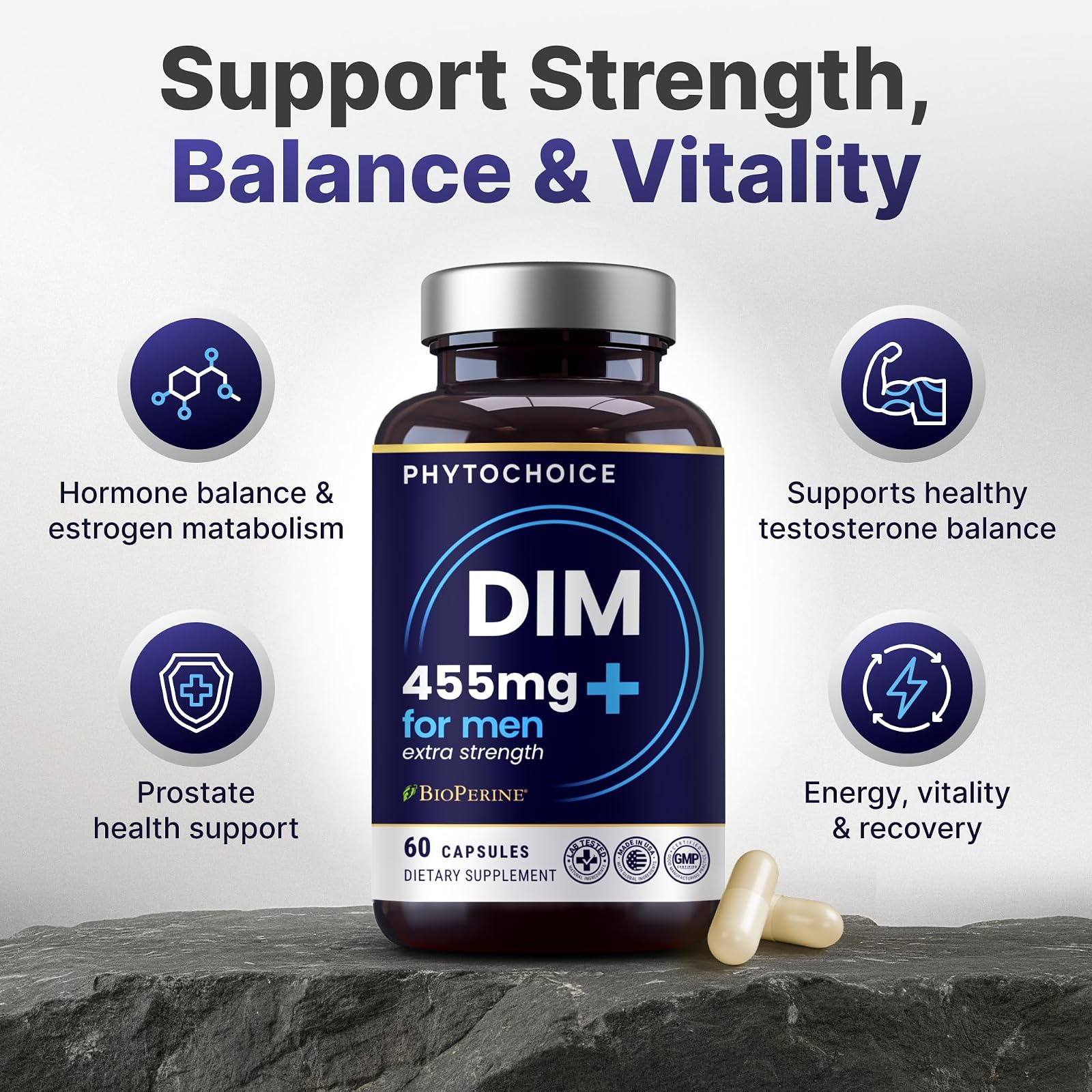DIM capsules for men's health