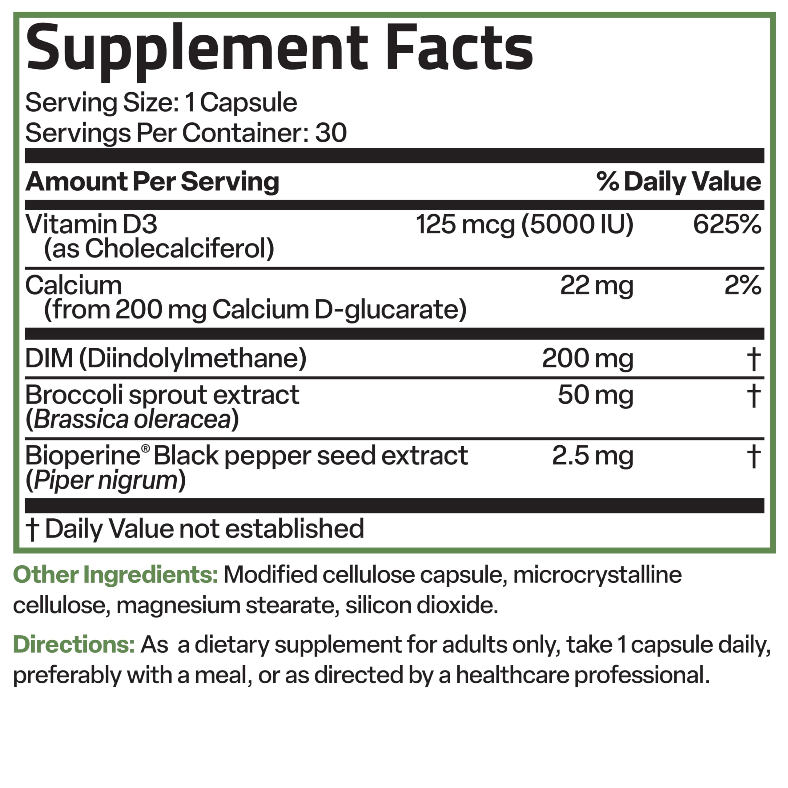 DIM supplement for women's health