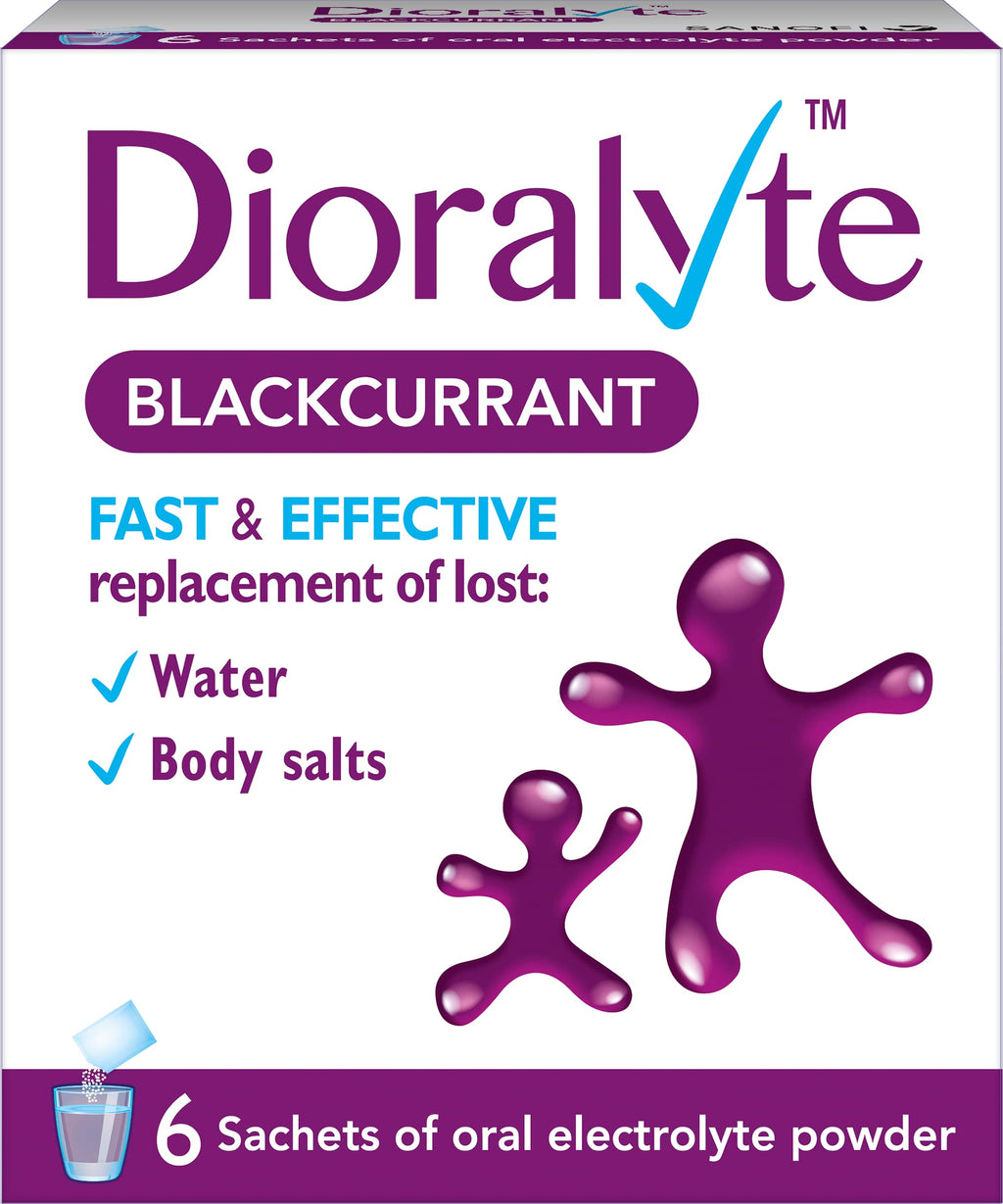 Dioralyte blackcurrant flavour sachets