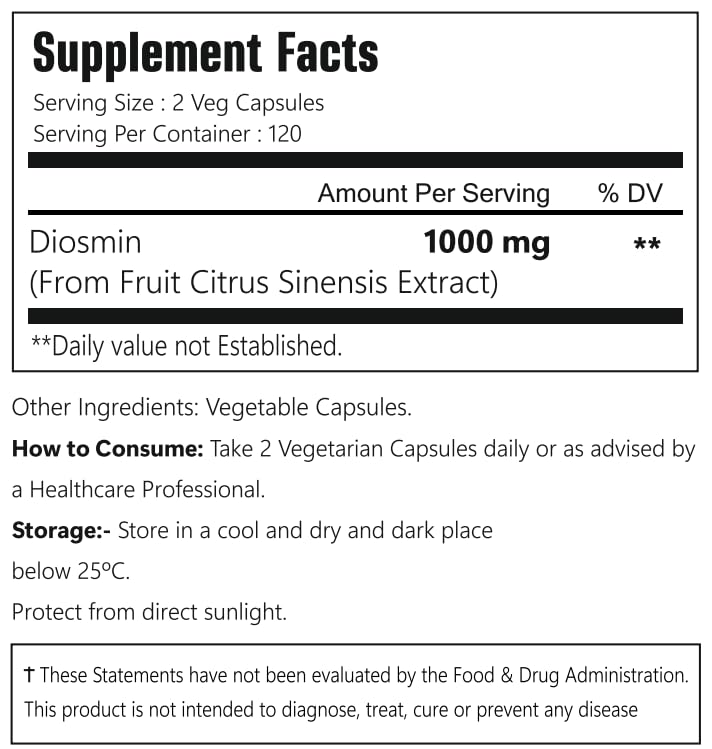 Diosmin for reducing swelling naturally