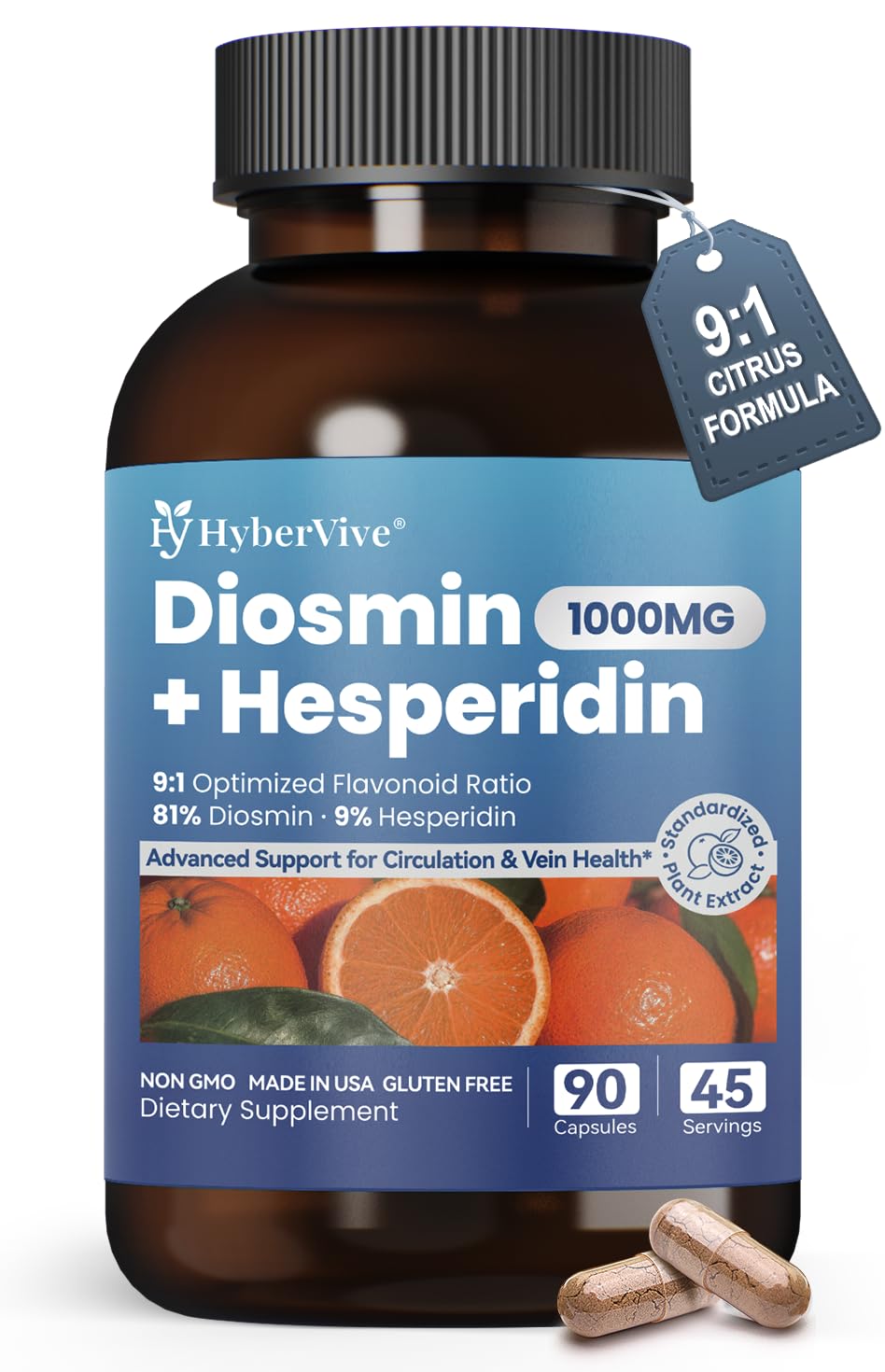 Diosmin Hesperidin antioxidant capsules