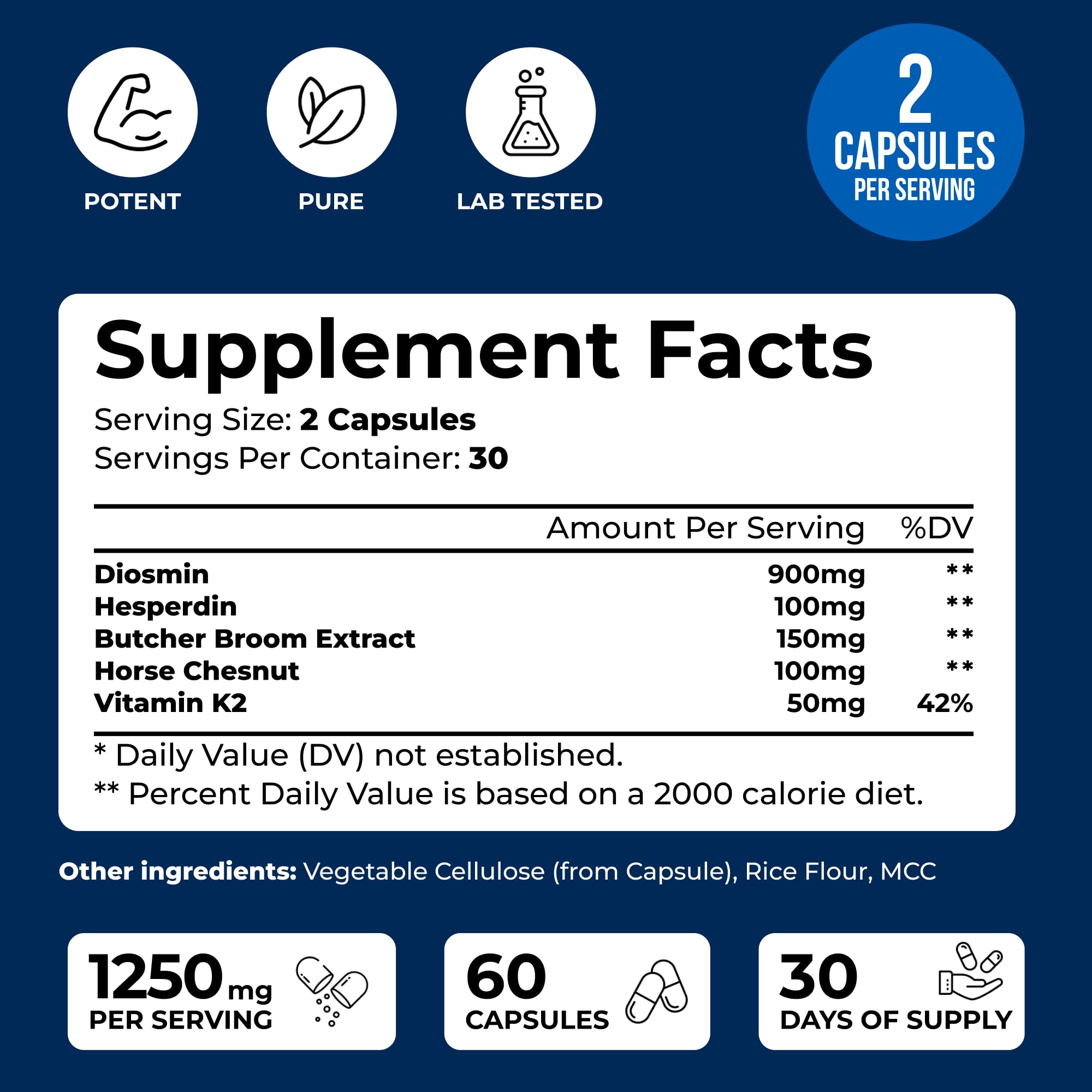 Diosmin Hesperidin complex for circulation