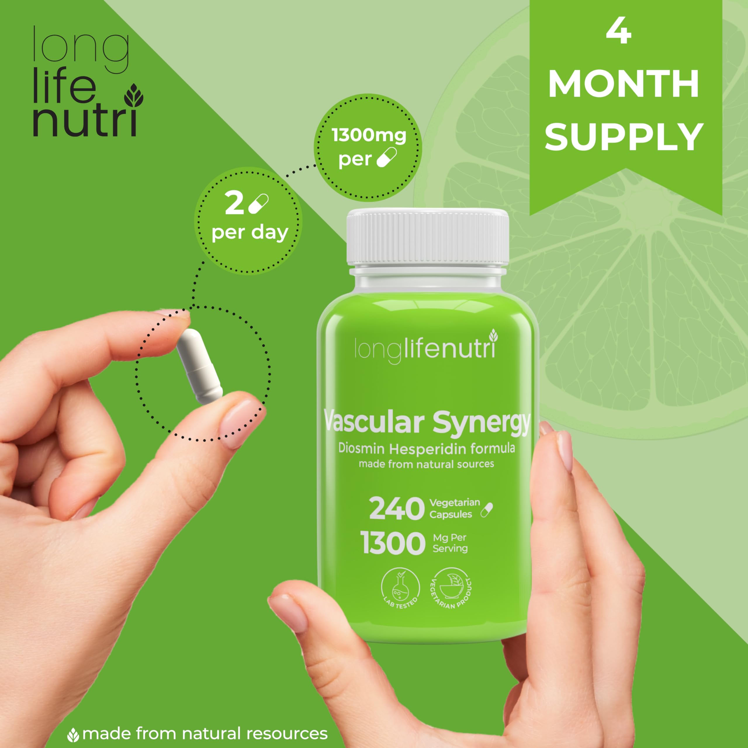 Diosmin Hesperidin for healthy veins