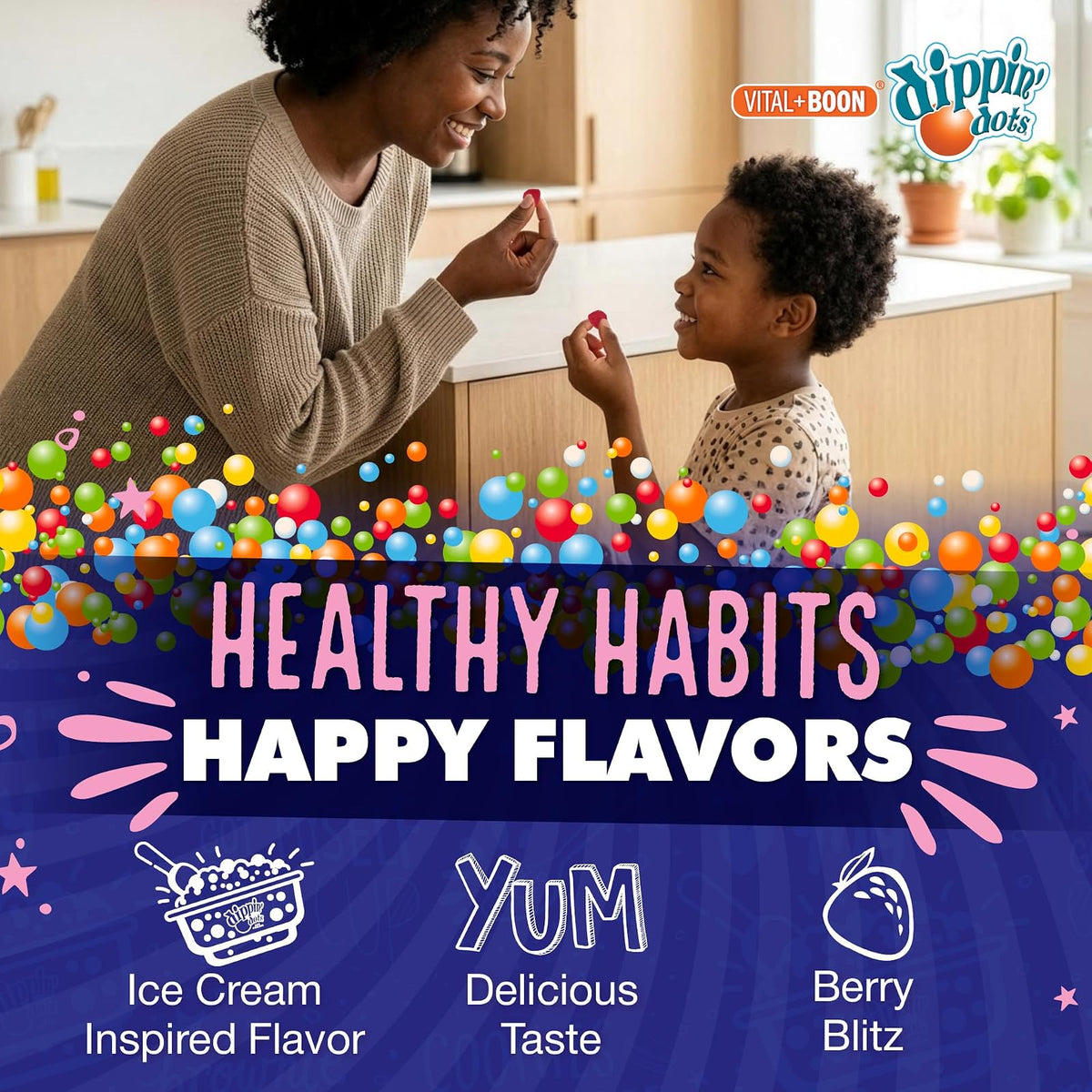 Dippin' Dots gummies for restful nights