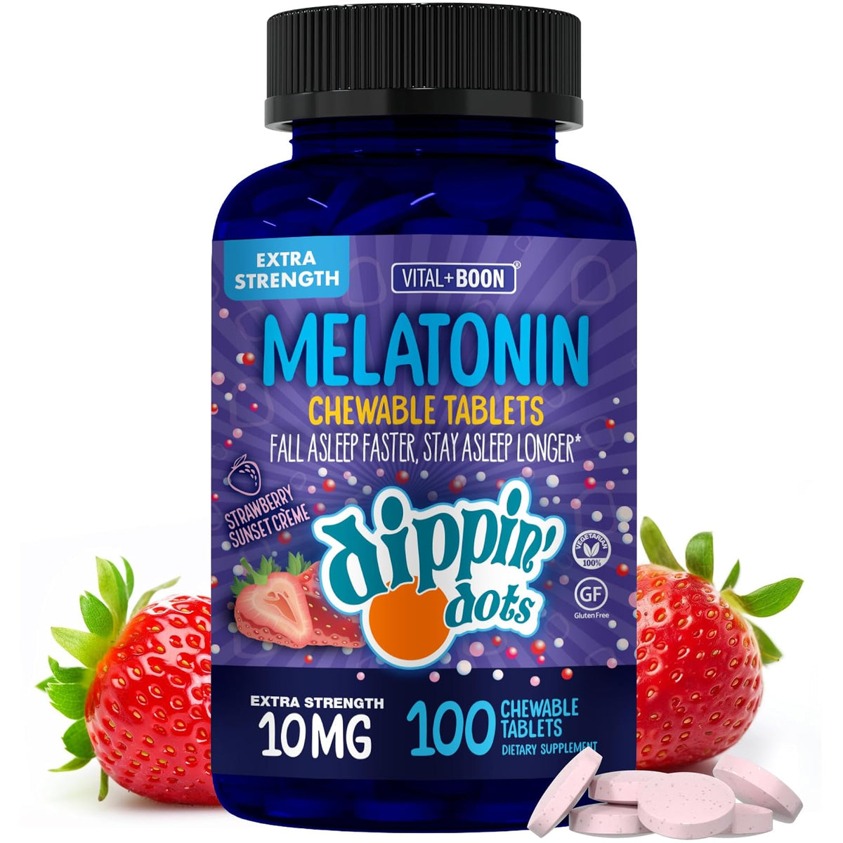 Dippin' Dots melatonin chewable tablets