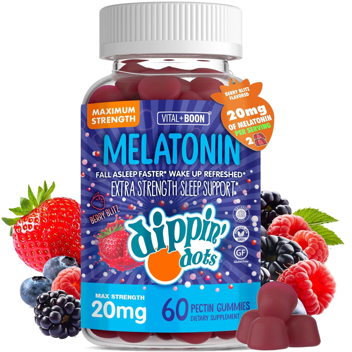 Dippin' Dots melatonin gummies for sleep